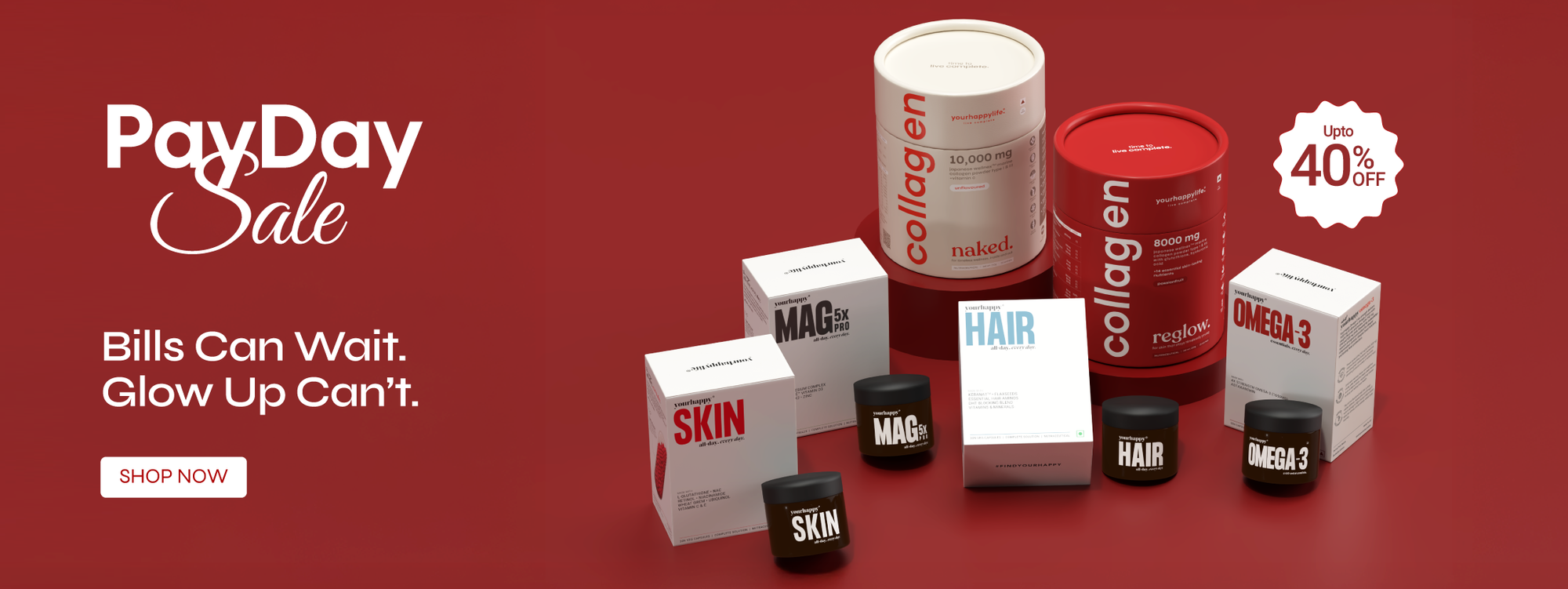 Best Collagen & Hair growth Supplement in India - YourHappyLife
